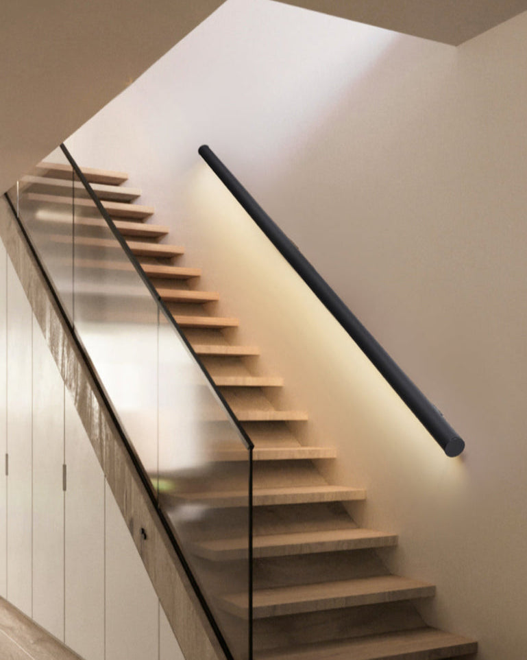 LED Handrail with Flowing Light - Round, Bottom Light – FoxChase Handrail
